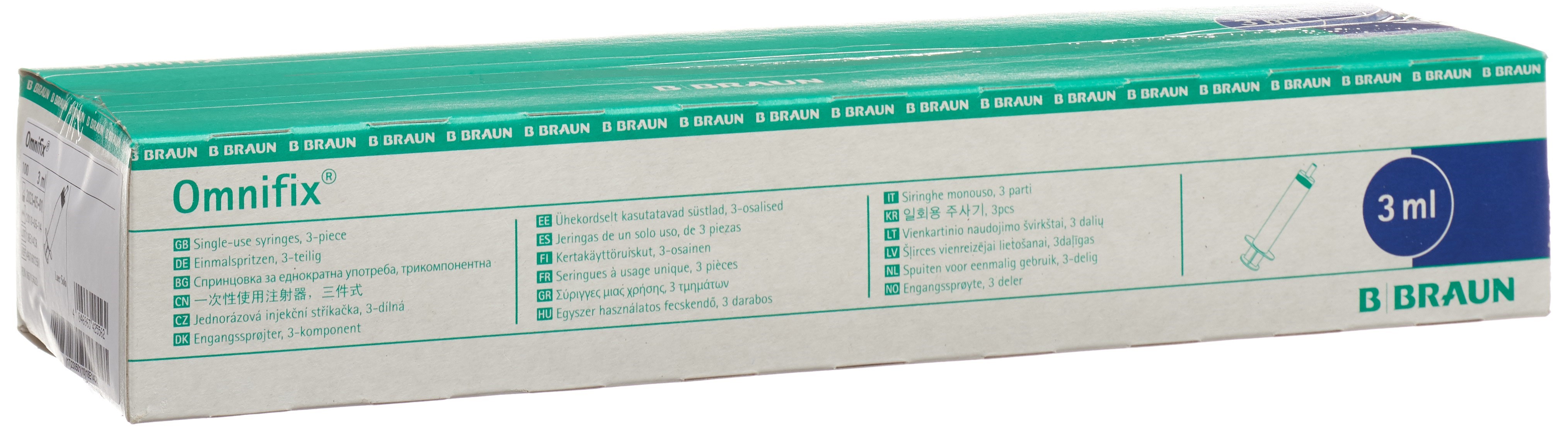 Omnifix Spritze 3 ml Luer latexfrei zentriert 100 Stück | McDrogerie