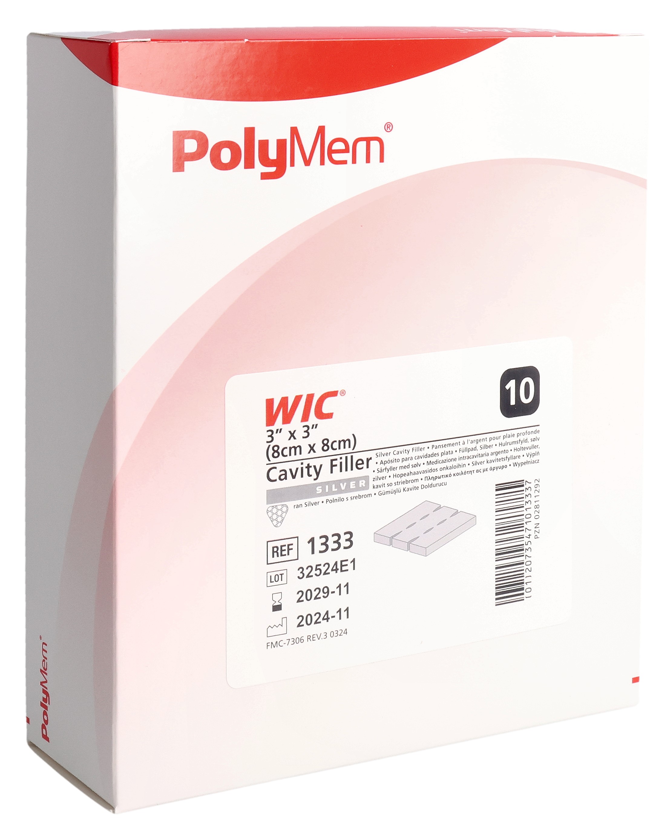 PolyMem WIC Silver Cavity Filler 8x8cm 10 Stück | McDrogerie