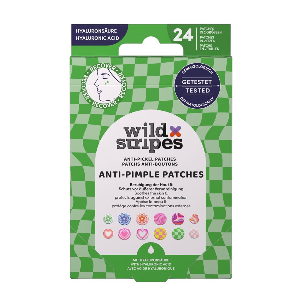 Wild Stripes Anti-Pickelpflaster Hyaluronsäure Groovy Protect 24 Stück ...