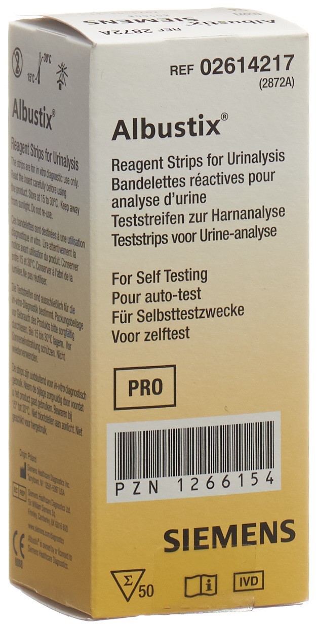 Albustix Reagenzstreifen zur Urin-Eiweissbestimmung